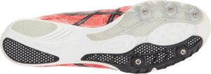 asics men's gun lap track shoe,knockout pink/black/fiery flame,12 m us