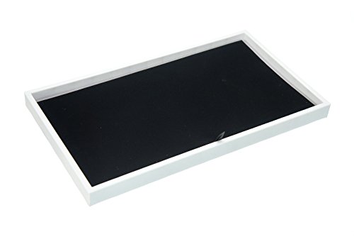 SE Black Cushioned and Flocked Jewelry Tray Insert - J37514F-PAD