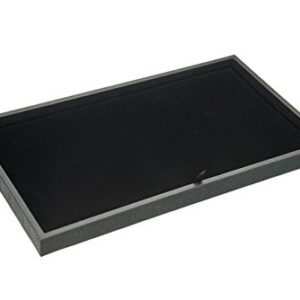 SE Black Cushioned and Flocked Jewelry Tray Insert - J37514F-PAD