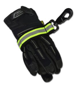 lightning x heavy-duty firefighter turnout gear glove strap w/reflective