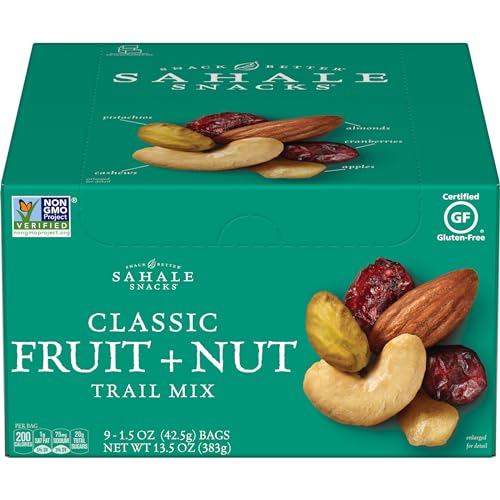 Sahale Snacks Classic Fruit and Nut Trail Mix,1.5 Ounces (Pack of 18)