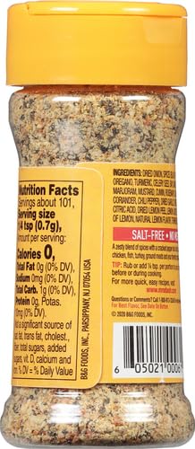 Dash Salt-Free Seasoning Blend, Lemon Pepper, 2.5 Ounce