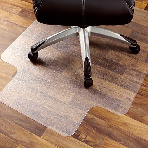 "Floortex Polycarbonate Chair Mat with Lip 48"" x 60"" for Hard Floors", clear (FR1215219LR)