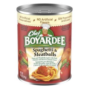 chef boyardee spaghetti and meatballs, 14.5 oz, 24 pack