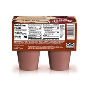 Snack Pack Sugar-Free Chocolate Pudding Cups, 4 Count, 12 Pack