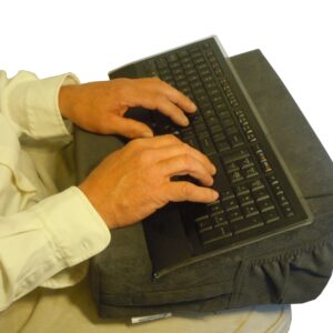 Laptop Easel, Lap Desk Pillow. Ergonomic Laptop Computer Desk & Desktop Book Stand with Orthopedic Wrist Support.