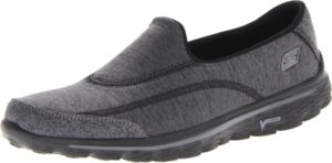 skechers performance women's go walk 2 circuit slip-on walking shoe,black,7.5 m us