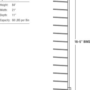 Brookside Design VR165 Vis-I-rack high capacity roll file blueprint storage rack