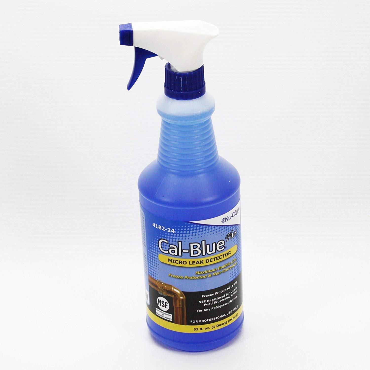 Nu-Calgon 4182-24 (1 qt. Spray Bottle) Cal-Blue Plus Micro Gas Leak Detector, Single Unit