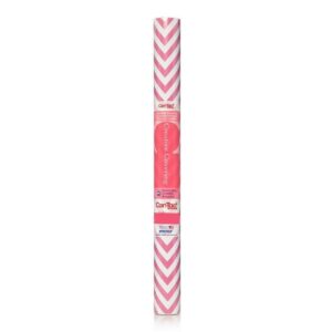 Con-Tact Brand Creative Covering, Self-Adhesive Shelf Liner, Multi-Purpose Vinyl Roll, Easy to Use and Apply, 18'' x 9', Chevron Pink