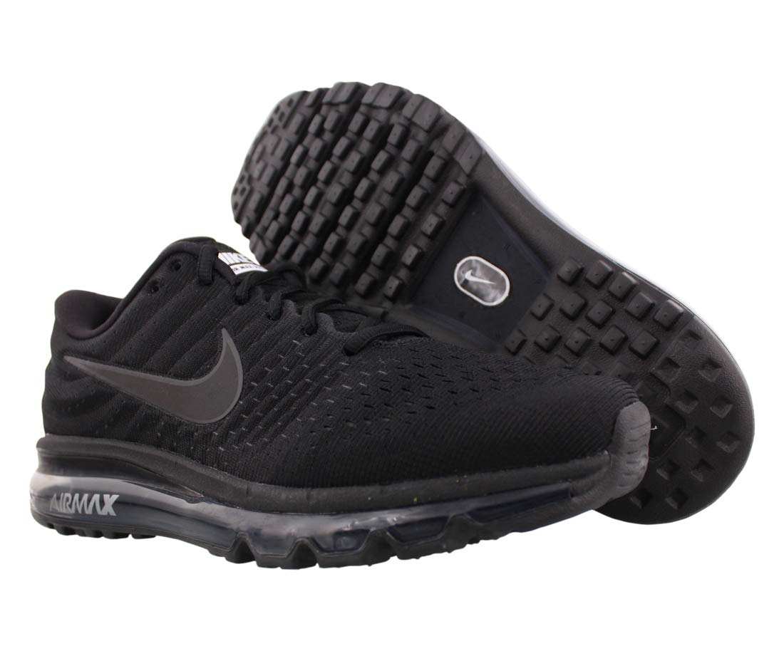 Nike men and women's Air Max 2017 Running Shoe Black/Black-Black 11.0