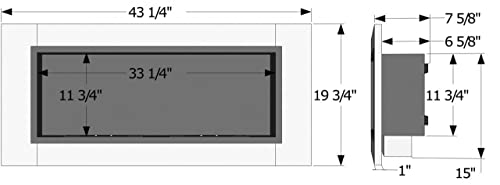 Recessed Wall Ventless Bio Ethanol Fireplace - Lata | Ignis