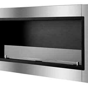 Recessed Wall Ventless Bio Ethanol Fireplace - Lata | Ignis