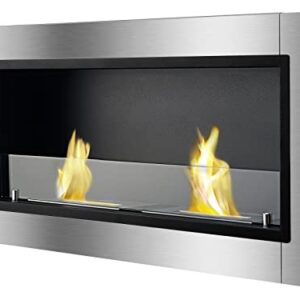 Recessed Wall Ventless Bio Ethanol Fireplace - Lata | Ignis