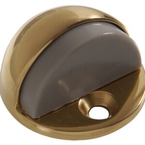 Hardware Essentials 851336 Low Dome Floor Door Stops Brass 1/4"-3/4" Clearance