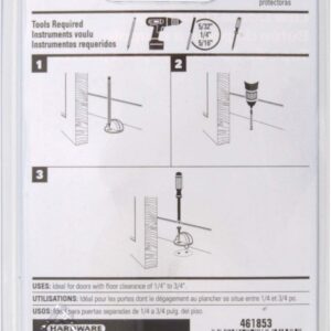 Hardware Essentials 851336 Low Dome Floor Door Stops Brass 1/4"-3/4" Clearance