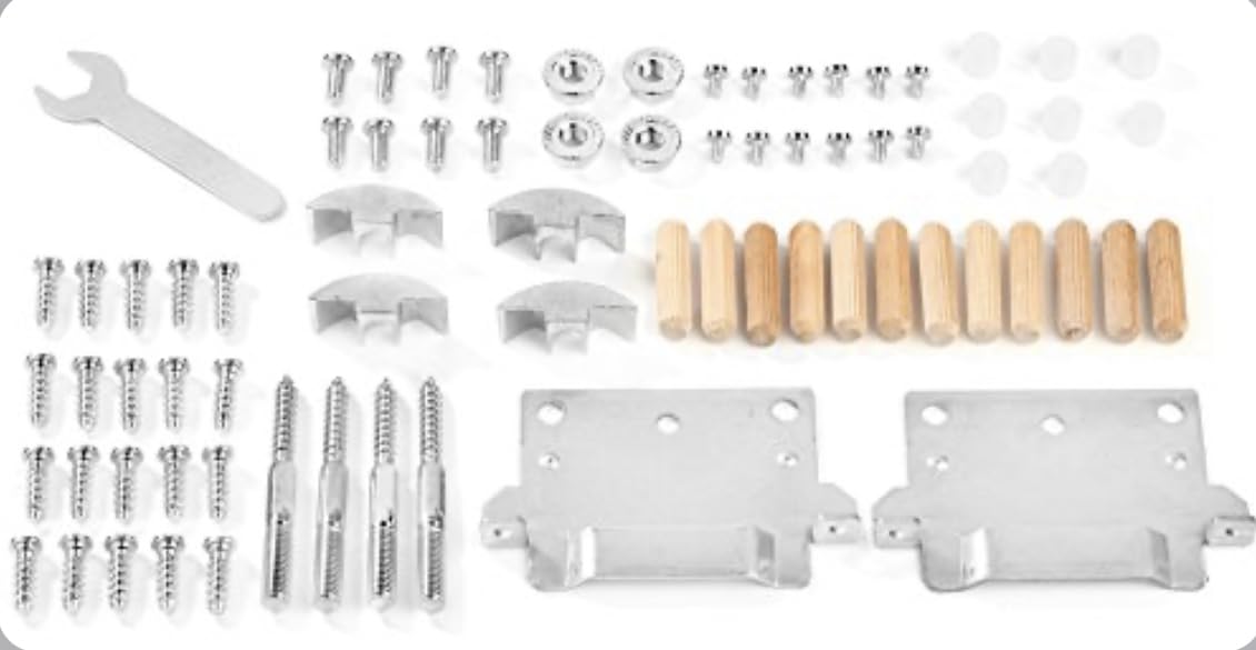 IKEA MALM Bed Frame Hardware (Compatible with Low & High Malm Bed Frame) Replacement Parts for Assembling Beds