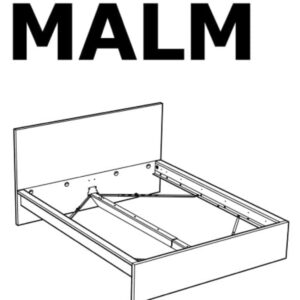 IKEA MALM Bed Frame Hardware (Compatible with Low & High Malm Bed Frame) Replacement Parts for Assembling Beds