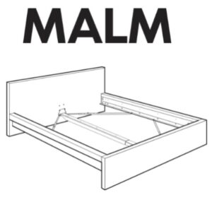 IKEA MALM Bed Frame Hardware (Compatible with Low & High Malm Bed Frame) Replacement Parts for Assembling Beds