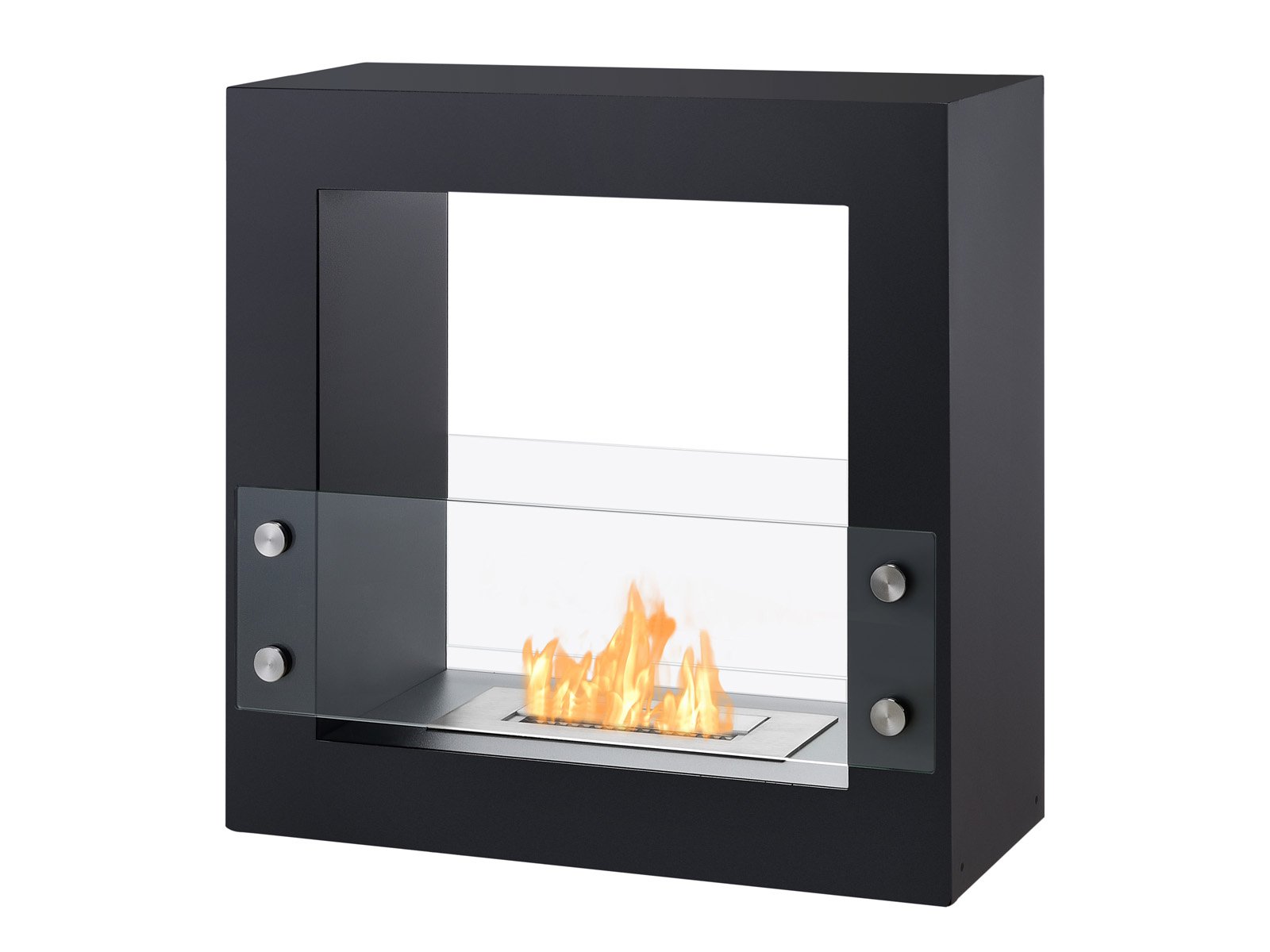 Freestanding Ventless Bio Ethanol Fireplace - Tectum Mini Black | Ignis