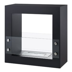 Freestanding Ventless Bio Ethanol Fireplace - Tectum Mini Black | Ignis