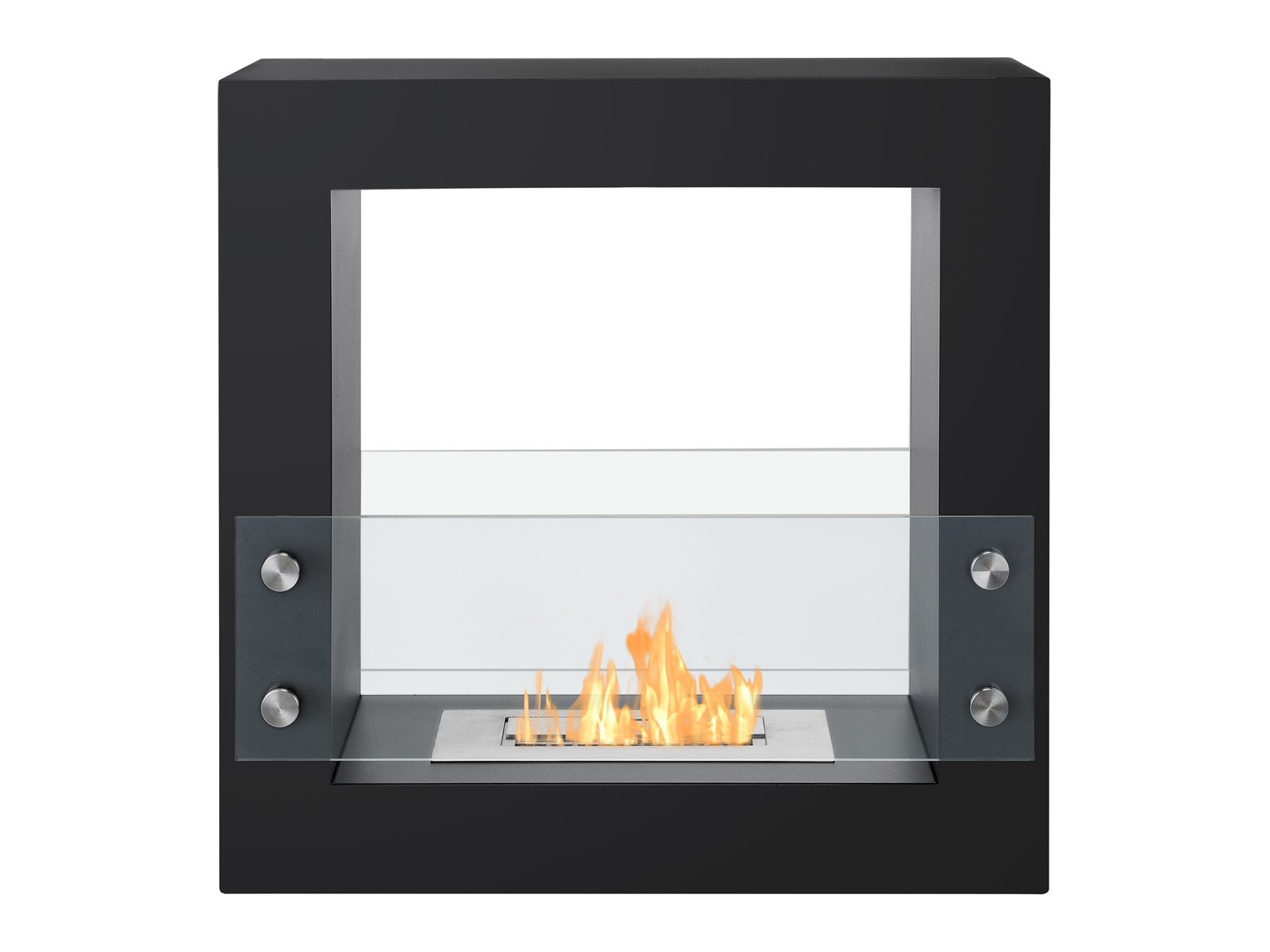 Freestanding Ventless Bio Ethanol Fireplace - Tectum Mini Black | Ignis