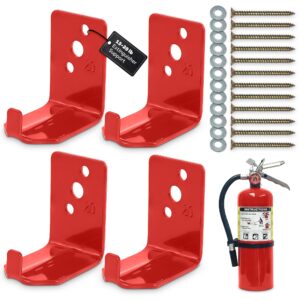 home fire extinguisher mount wall bracket - 4pcs fire extinguisher brackets adjustable fire extinguishers for the house 20lb fire extinguisher bracket screws - fireplace mounting bracket wall hook