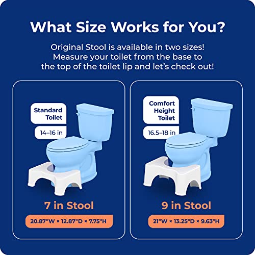 Squatty Potty The Original Bathroom Toilet Stool, 7 Inch height, White