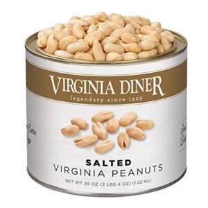 virginia diner - gourmet natural extra large salted virginia peanuts, 36 ounce