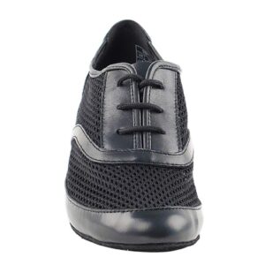 Very Fine Shoes Ladies' Practice & Cuban Heel Competitive Dancer Series CD1108 Black Leather (9.5)