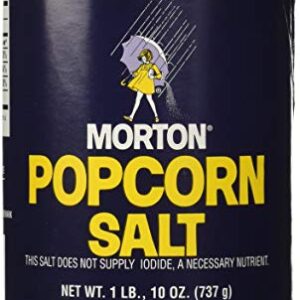 1Lb 10oz Morton Popcorn Salt For Green Salad, Corn on the Cob, French Fries, Nuts