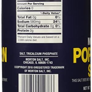 1Lb 10oz Morton Popcorn Salt For Green Salad, Corn on the Cob, French Fries, Nuts