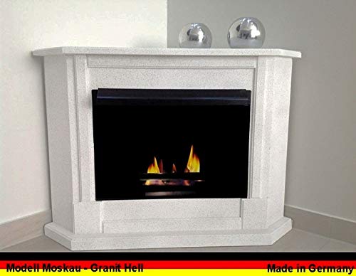 Gel + Ethanol Fire-Places Ethanol Corner Fireplace Model Moskau Granite Light