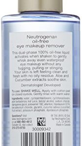 Neutrogena Gentle Oil-Free Eye Makeup Remover & Cleanser for Sensitive Eyes, Non-Greasy Makeup Remover, Removes Waterproof Mascara, Dermatologist & Ophthalmologist Tested, 5.5 fl. oz ( Pack of 3)