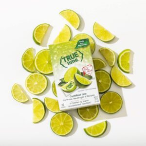 True Lime, Unsweetened Crystallized Lime Cream (Pack of 2 Boxes, Total 64 Individual Packets)