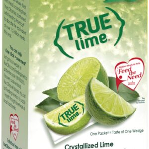 True Lime, Unsweetened Crystallized Lime Cream (Pack of 2 Boxes, Total 64 Individual Packets)