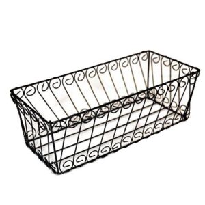 the lucky clover trading stella rectangular serving basket, black