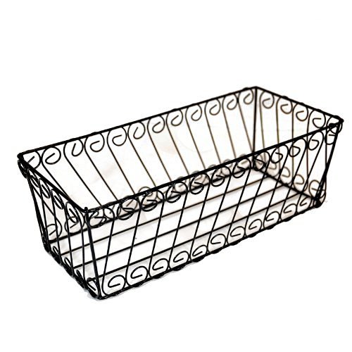 The Lucky Clover Trading Stella Rectangular Serving Basket, Black