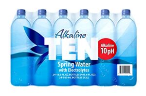 ten alkaline spring water, ph 10, high in electrolytes, 16.9 fl oz (pack of 24)