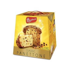 Bauducco Panettone Classic - Moist & Fresh Fruit Holiday Cake - Traditional Italian Recipe With Candied Fruit & Raisins - 26.2oz