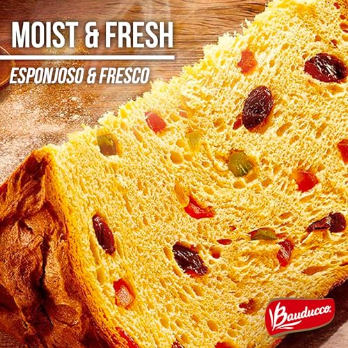 Bauducco Panettone Classic - Moist & Fresh Fruit Holiday Cake - Traditional Italian Recipe With Candied Fruit & Raisins - 26.2oz