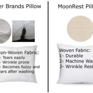 MoonRest Round Pillow Insert Hypoallergenic Polyester Form Stuffer-0 Cotton Blend Covering for Sofa Sham, Decorative Pillow, Cushion and Bed - 22 Inch Diameter