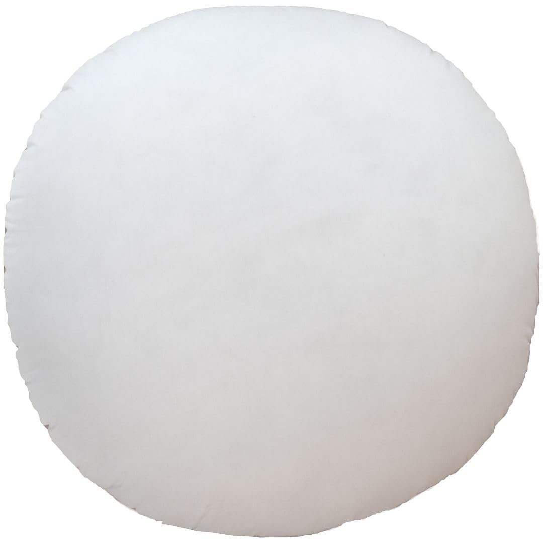 MoonRest Round Pillow Insert Hypoallergenic Polyester Form Stuffer-0 Cotton Blend Covering for Sofa Sham, Decorative Pillow, Cushion and Bed - 22 Inch Diameter