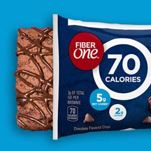 Fiber One 70 Calorie Brownies, Chocolate Fudge, Snack Bars, 18 ct