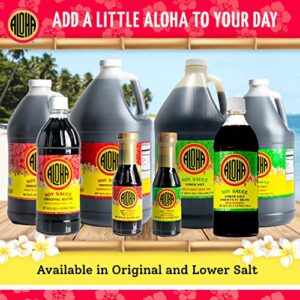 Aloha Shoyu Soy Sauce, Original Blend - Hawaiian Soy Sauce with Smooth, Balanced Flavor - Authentic Soy Sauce for Cooking, Marinades, and Dips - Premium Shoyu Soy Sauce Made in Hawaii - 12 Oz