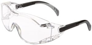 gateway safety 6980 cover2 safety glasses protective eye wear - over-the-glass (otg), clear lens, black temple