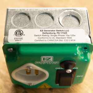 EZ GENERATOR SWITCH - The Original, Patented, UL/CSA Approved Manual Transfer Switch