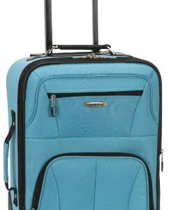 Rockland Pasadena Softside Spinner Wheel Luggage, Turquoise, Carry-On 20-Inch