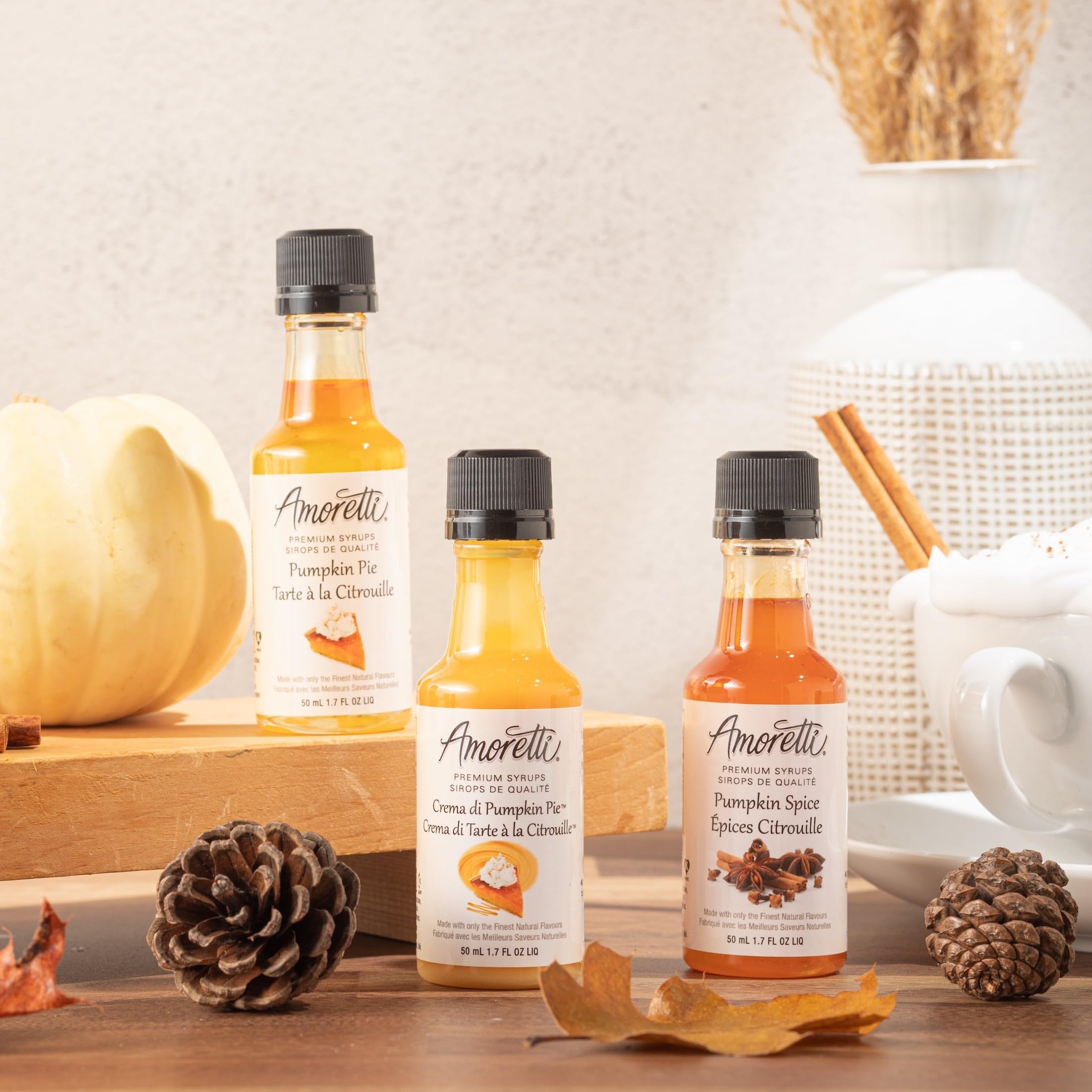 Amoretti Premium Syrups Pumpkin 3 Pack (50ml)