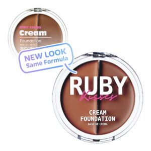 Ruby Kisses 3D Face Creator Cream Foundation & Concealer, 12 Hours Long Lasting, Medium to Full Coverage, Non-Greasy, Ideal for Makeup & Contour Palette (Level 15)